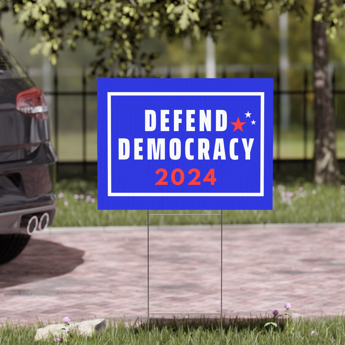 Defend democracy 2024 Yard sign – Republicans For Joe Biden